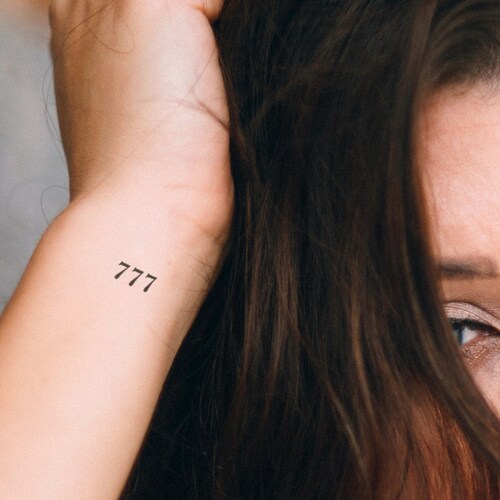 444 Angel Number Temporary Tattoo set of 3 - Etsy