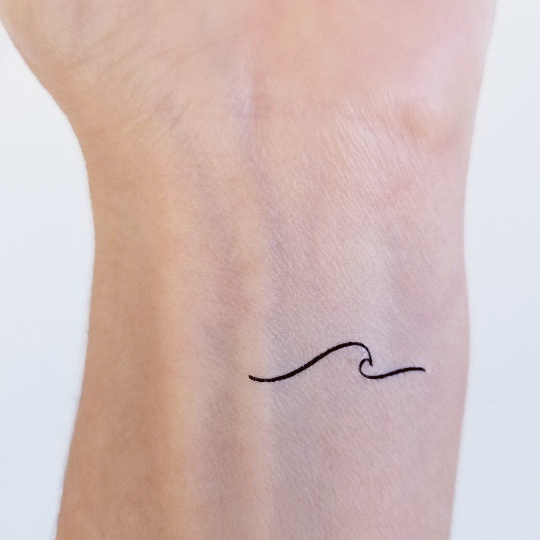 Simple Wave Temporary Tattoos in 4 Different Sizes - Etsy