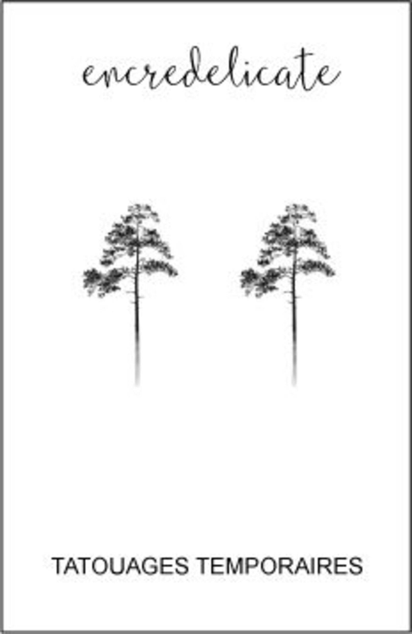Pine Tree Temporary Tattoos / Set of 2 Tree Temporary Tattoos - Etsy