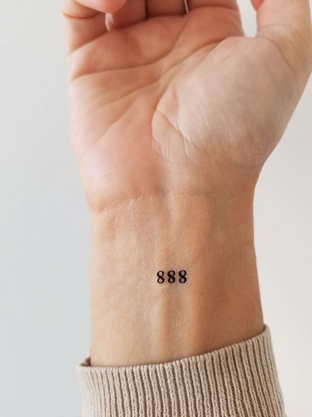 Tatuaje temporal del número de ángel 888 juego de 4 - Etsy México