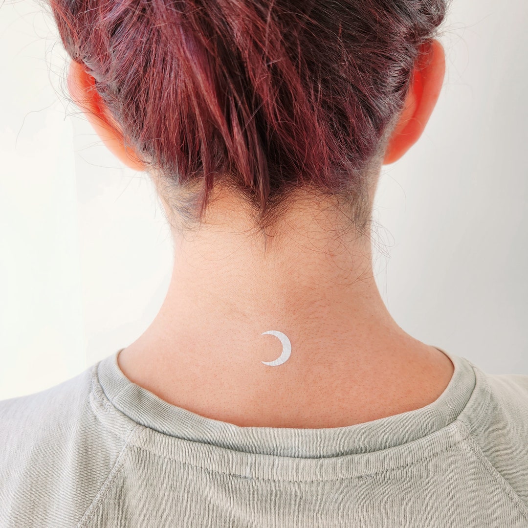 White Moon Temporary Tattoo (set of 6) - Etsy