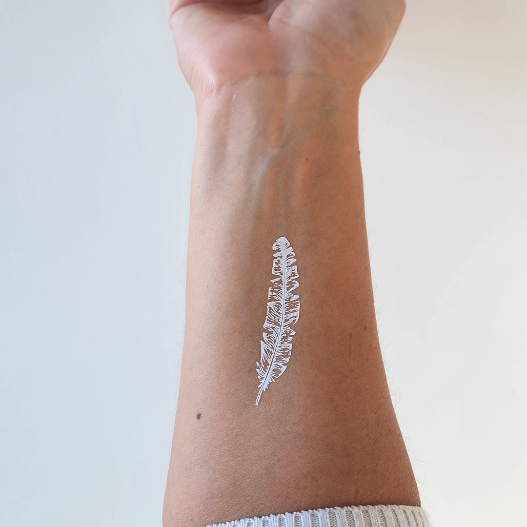 White Temp Tattoos Temporary Tattoos | Realistic Fake Tattoos