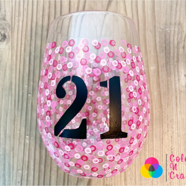 Polka Dot Stemless Wine Glasses - Etsy