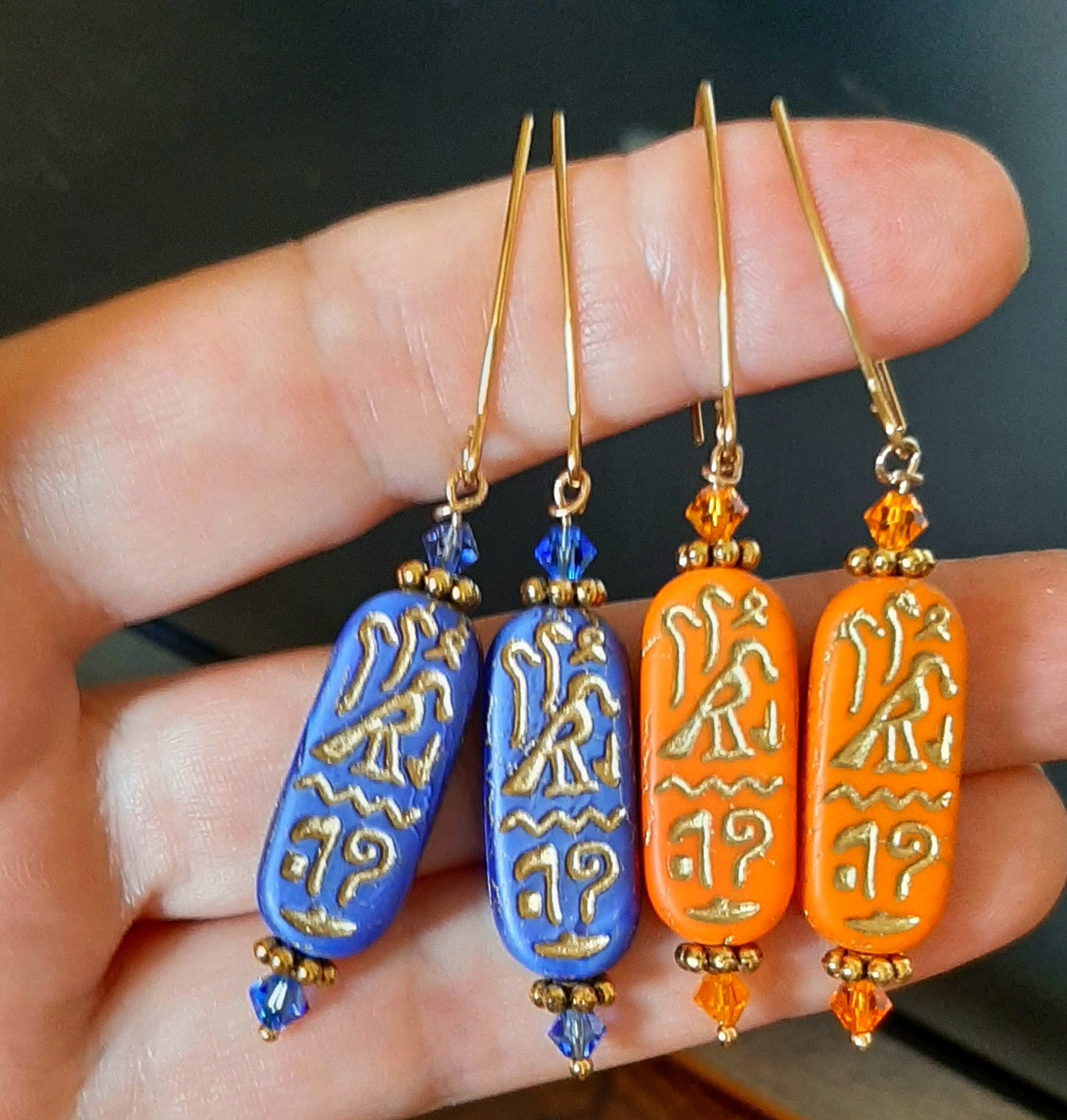 Gold cartouche earrings store