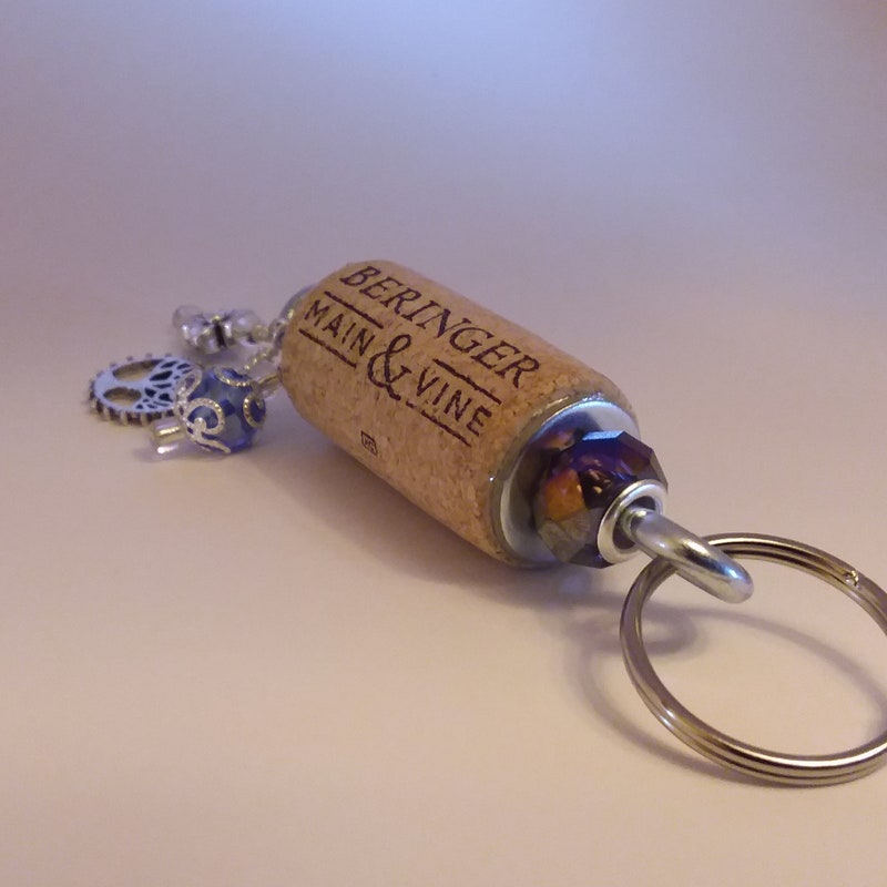 Wine Cork Keychain - Etsy