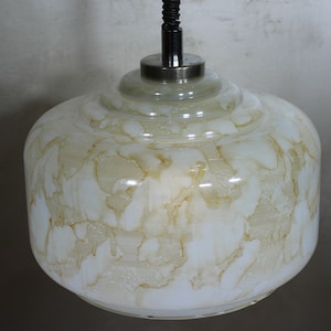 Beautiful Vintage Marble Glass Light / Mid Century Cased Glass Pendant ...