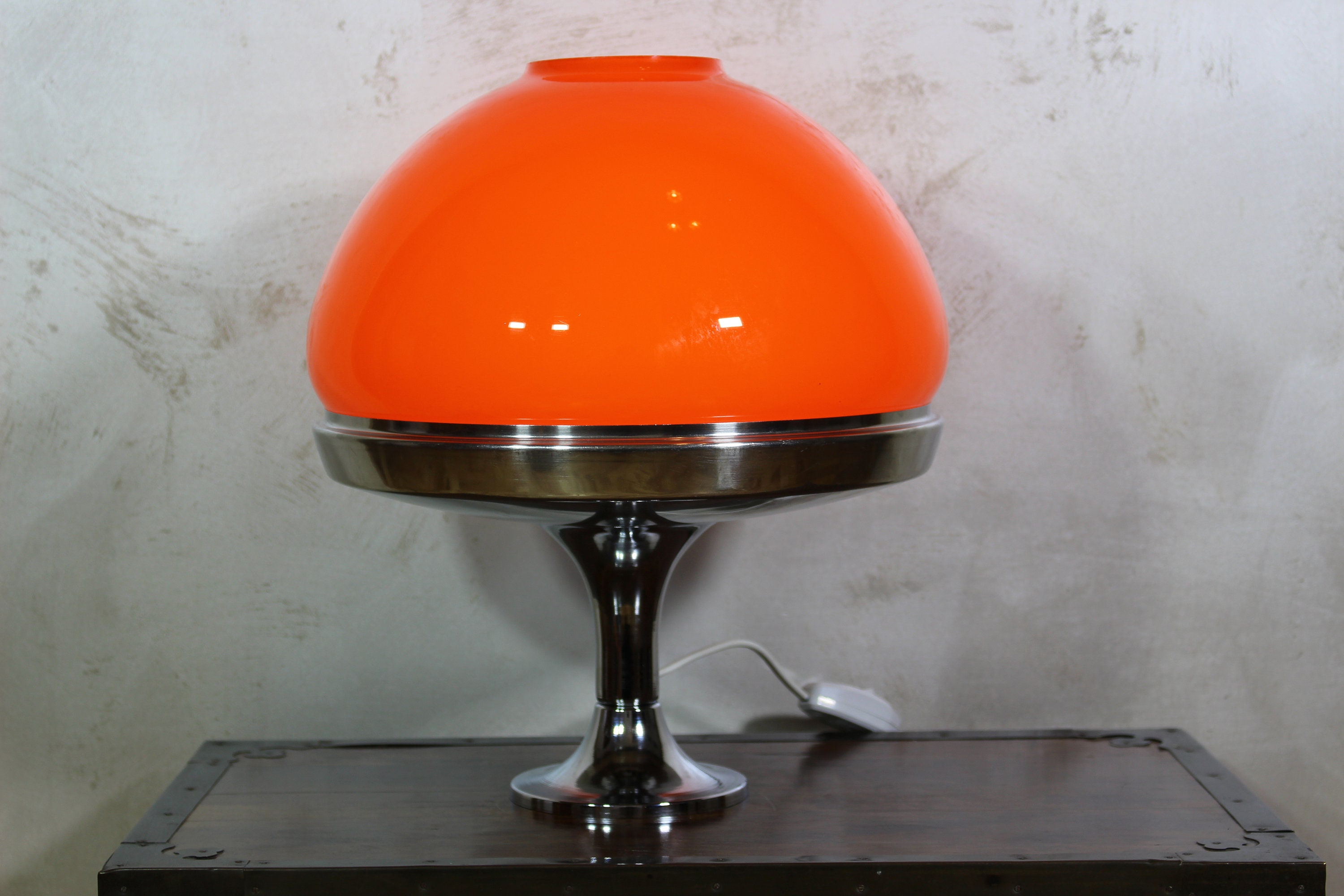 Space Age Orange Table Lamp / MCM Light / Atomic / Retro Light / 1970s ...