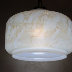 Beautiful Vintage Marble Glass Light / Mid Century Cased Glass Pendant ...