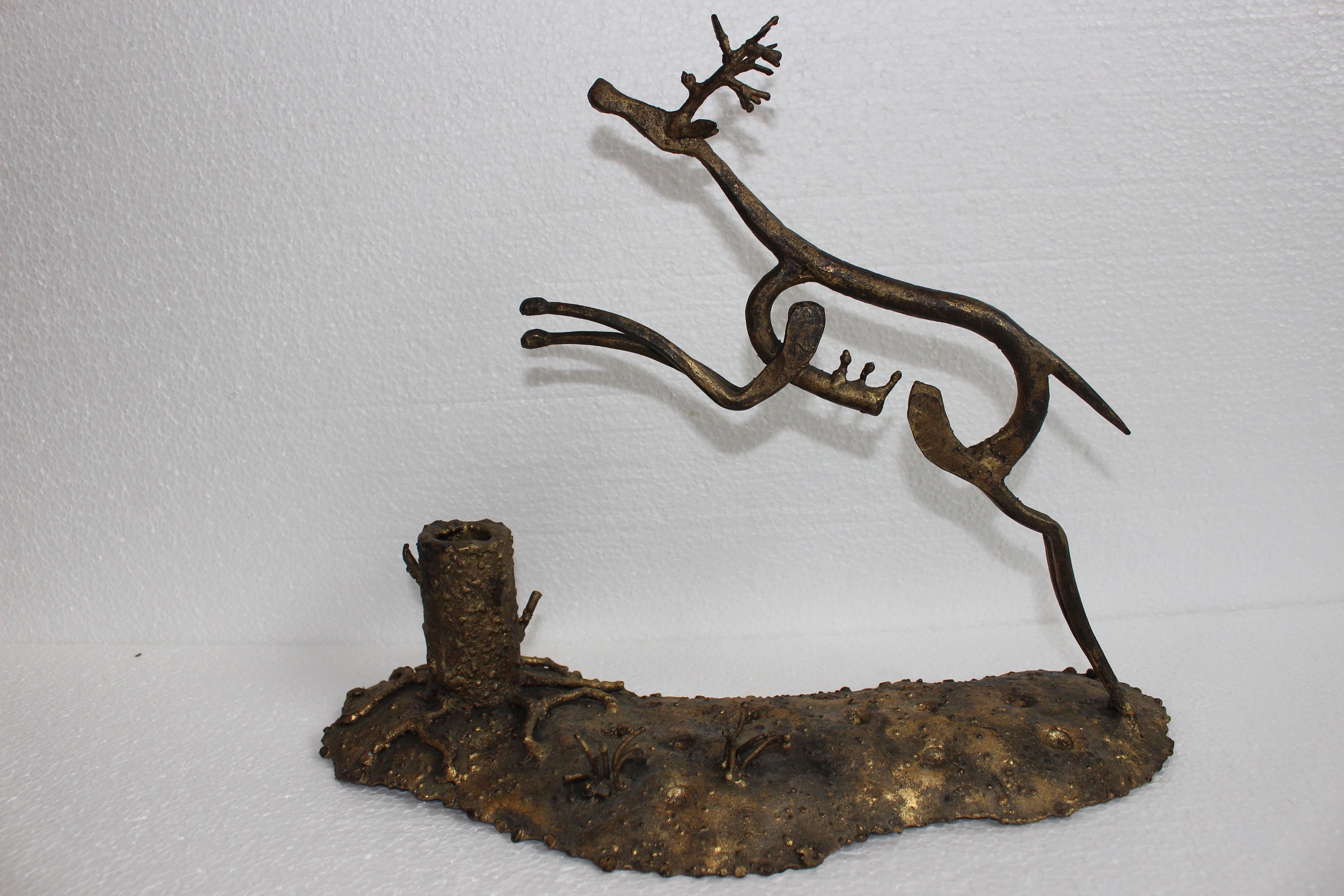 Original Cast Iron Sculpture / Deer Sculpture / Livingroom - Etsy UK