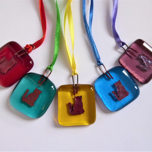 Fused Glass Cat - Etsy UK