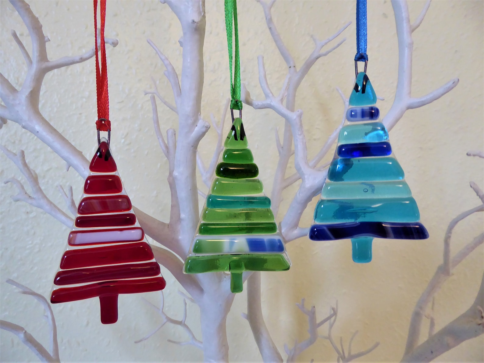 Fused Glass Christmas Tree. Glass Christmas Decoration. | Etsy