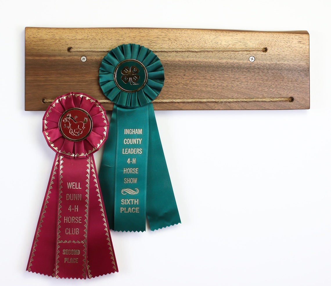 Natural Wood Horse Show Ribbon Display/ Horse Award Display/ - Etsy