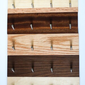 Dark Walnut Wood Key holder Unique Key hanger Solid wall | Etsy