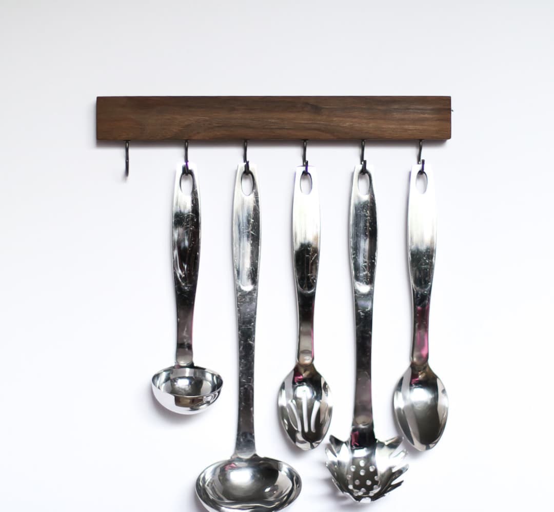 Kitchen Utensil Wall Hanging Organizer / High Quality NATURAL Wood ...