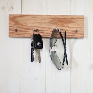 Dark Walnut Wood Key holder Unique Key hanger Solid wall | Etsy