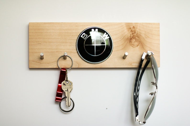 Custom BMW Car Keys Holder solid wood wall mounted key | Etsy