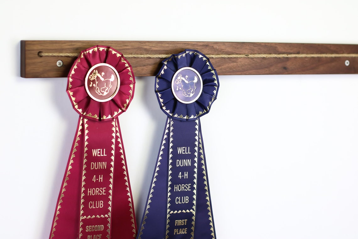Natural Walnut Horse Show Ribbon Display/ Horse Award Display/ - Etsy