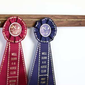 Natural Walnut Horse Show Ribbon Display/ Horse Award Display/ Award ...