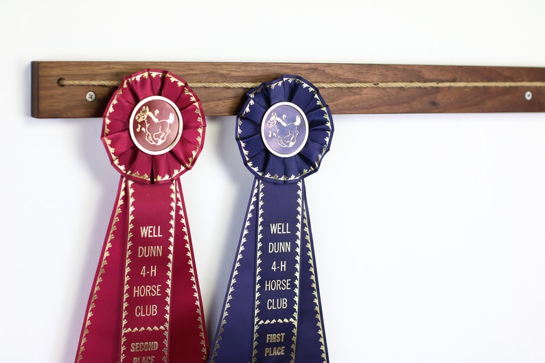 Natural Walnut Horse Show Ribbon Display/ Horse Award Display/ - Etsy
