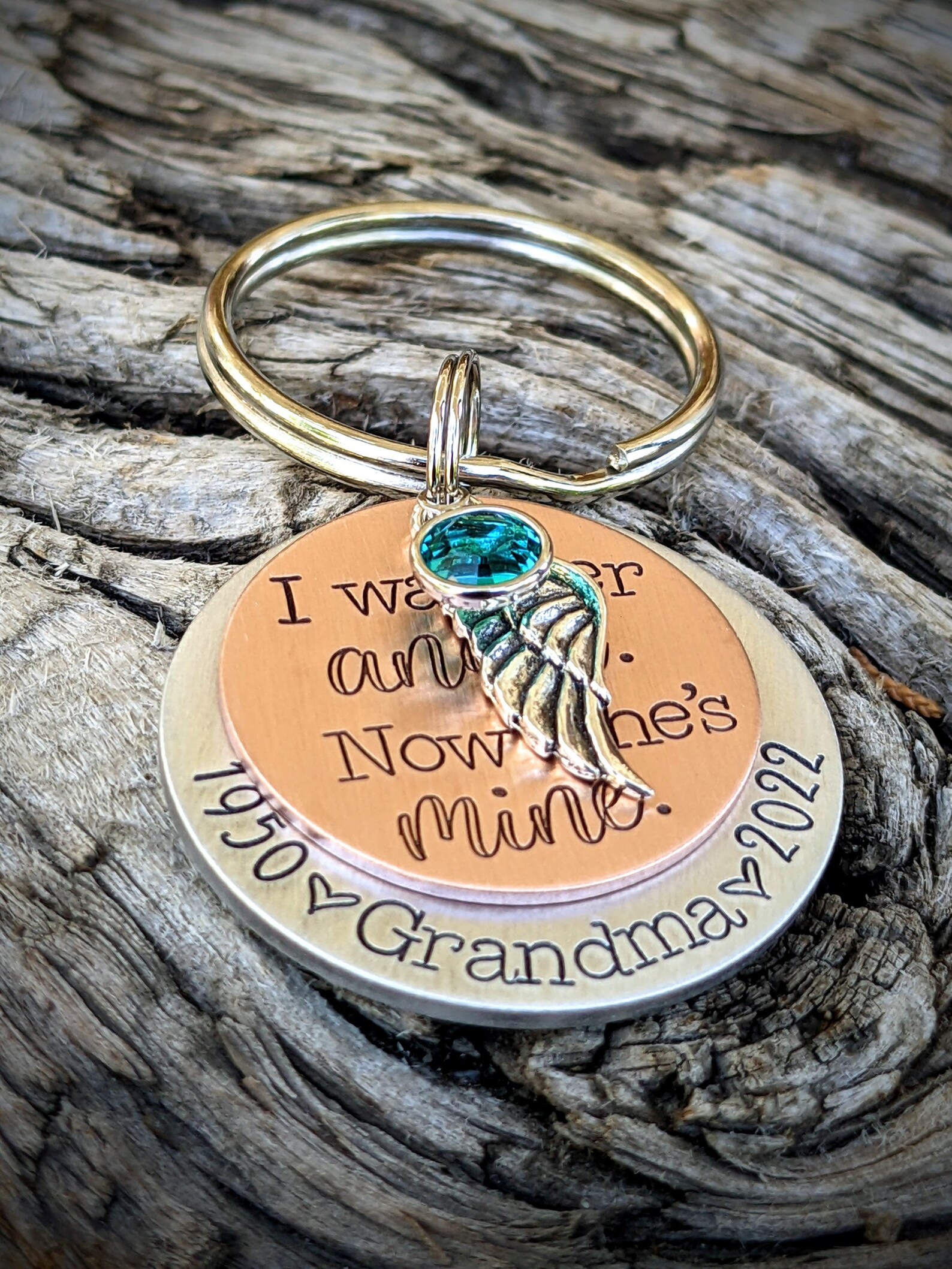 Personalized Hand Stamped Grandma Memorial Keychain. Loss of ...