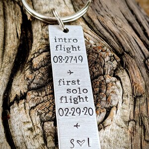 Personalized Hand Stamped Pilot Keychain. Pilots Gifts. Flight School ...