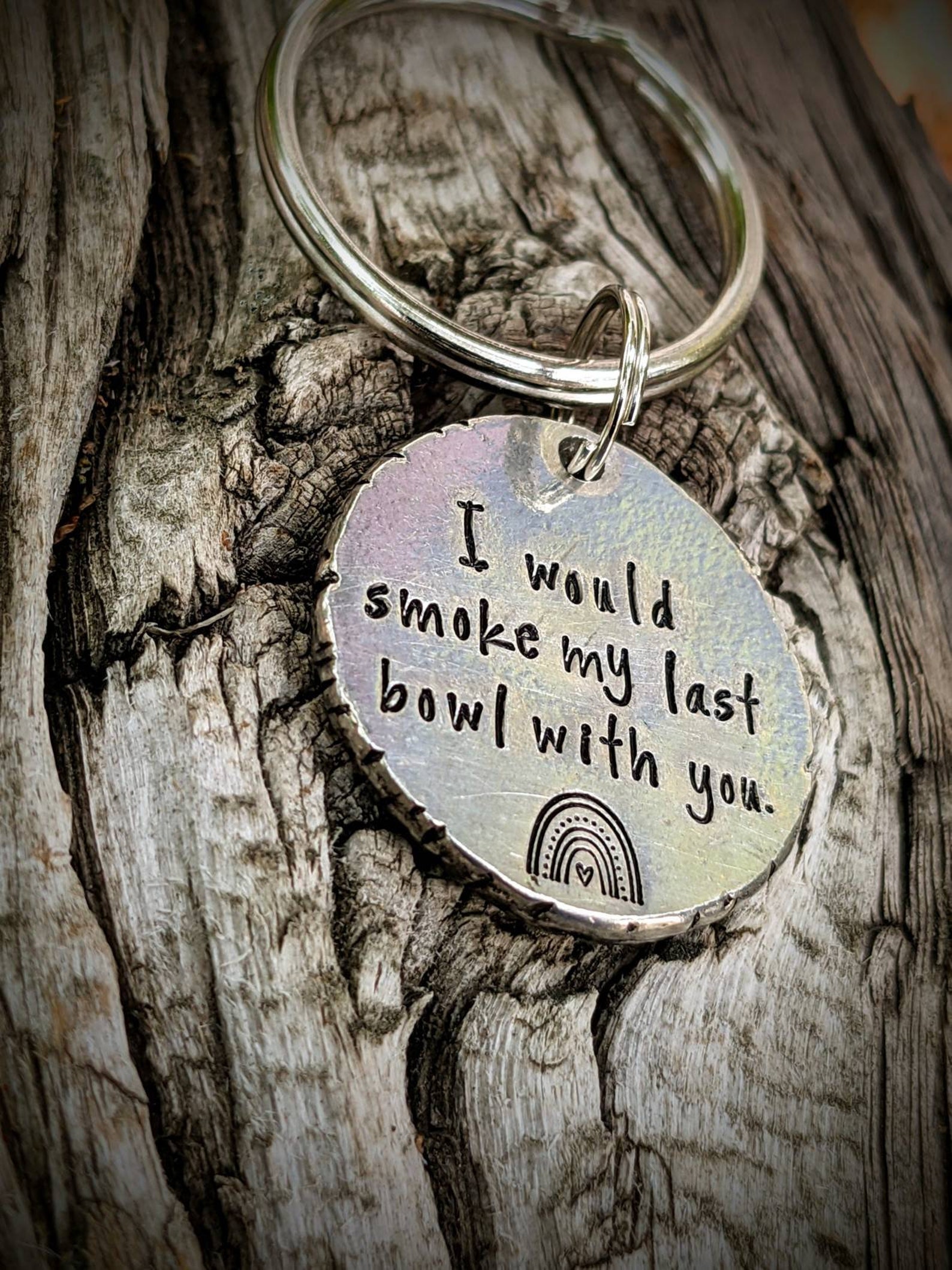 Personalized Hand Stamped Weed Keychain. Custom Stoner Gift. - Etsy