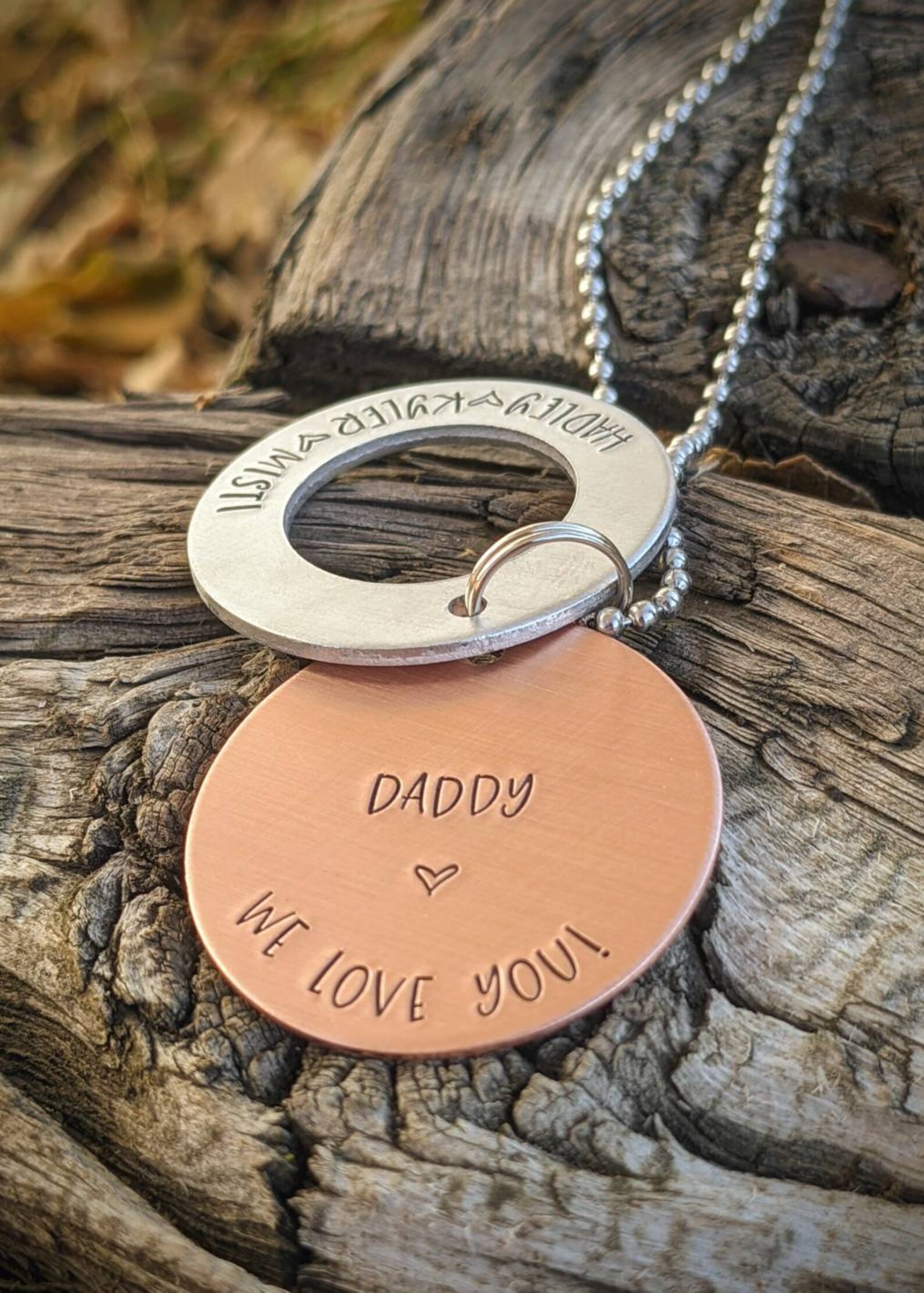 Personalized Hand Stamped Fathers Day Gift. Custom Dad Gift. | Etsy