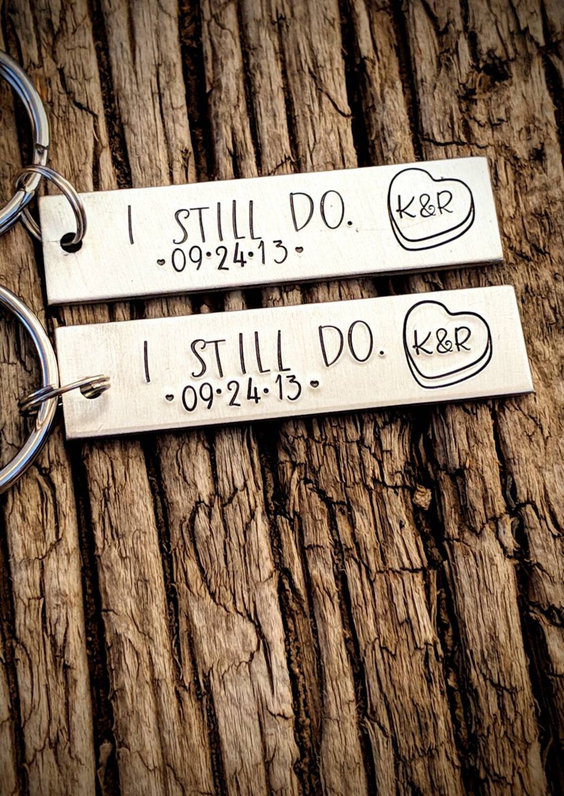 Personalized Anniversary Date Keychains. First Anniversary Gift ...