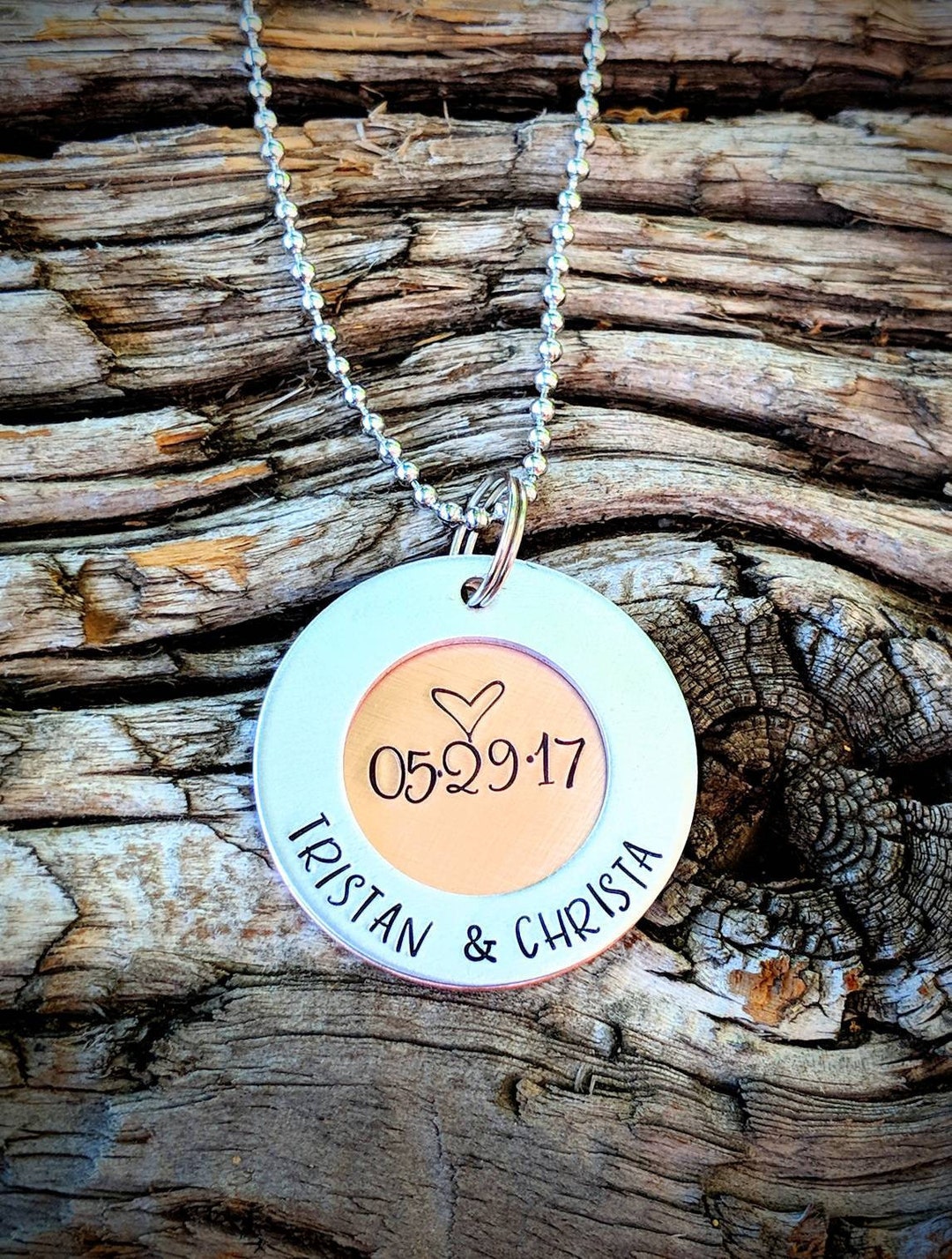 Personalized Hand Stamped Rear View Mirror Charm. Custom New Car Gift ...