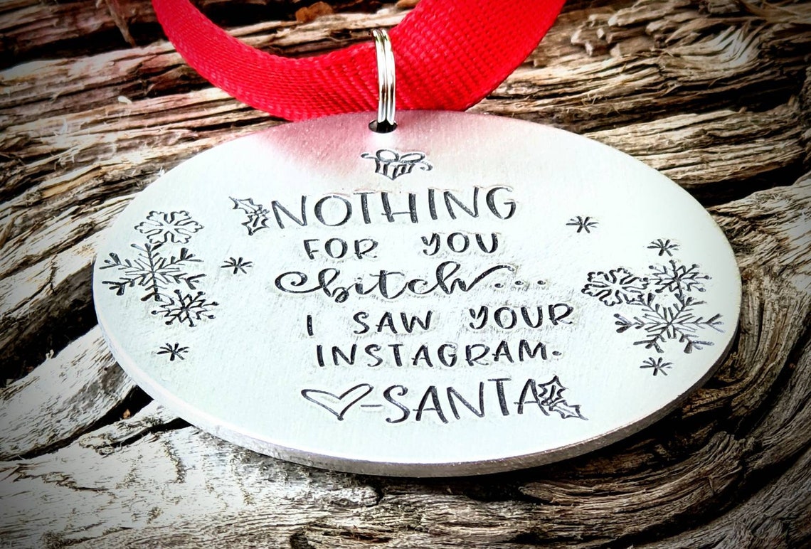 Funny Stamped Christmas Ornament. Sarcastic Tree Ornament. - Etsy