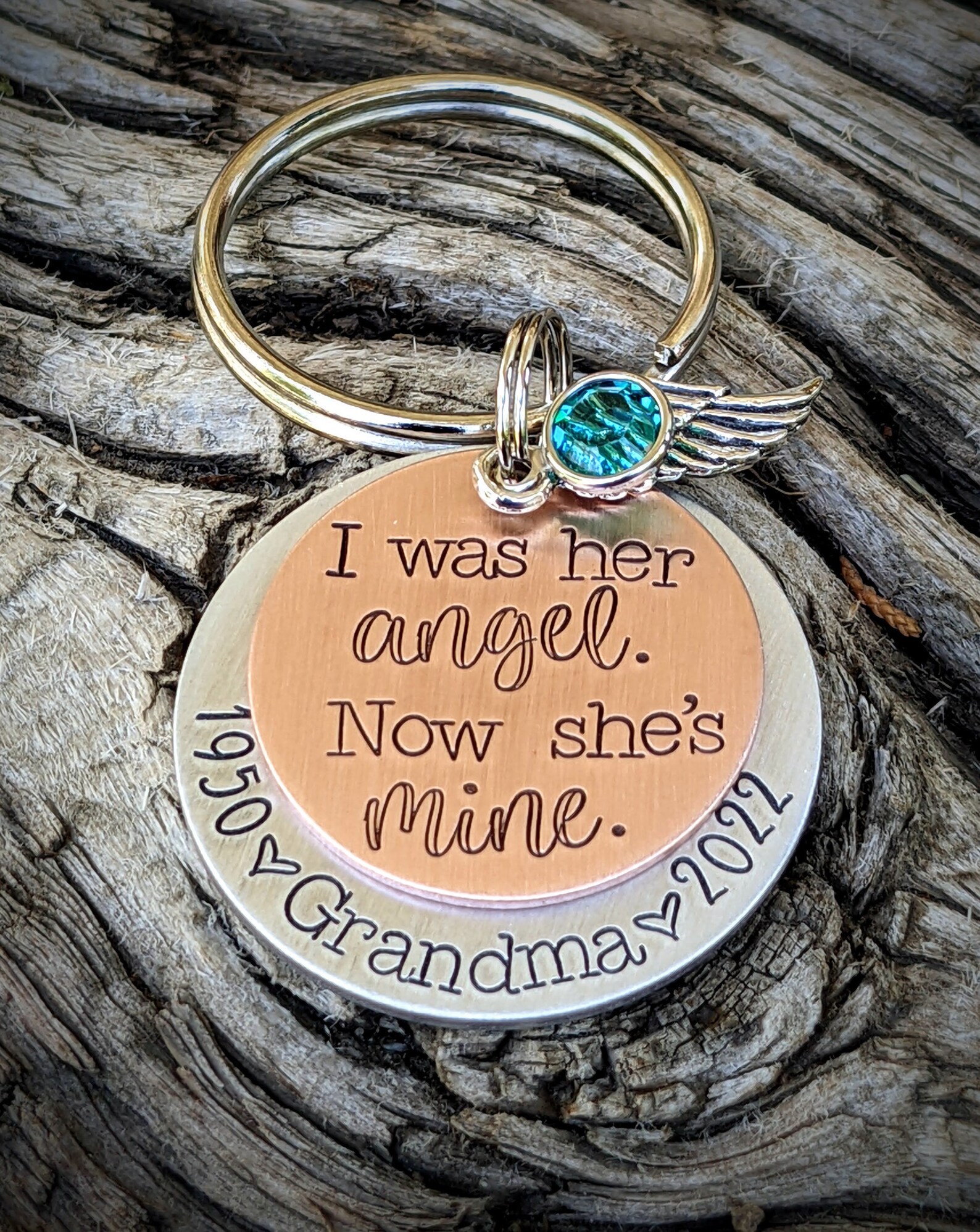 Personalized Hand Stamped Grandma Memorial Keychain. Loss of ...