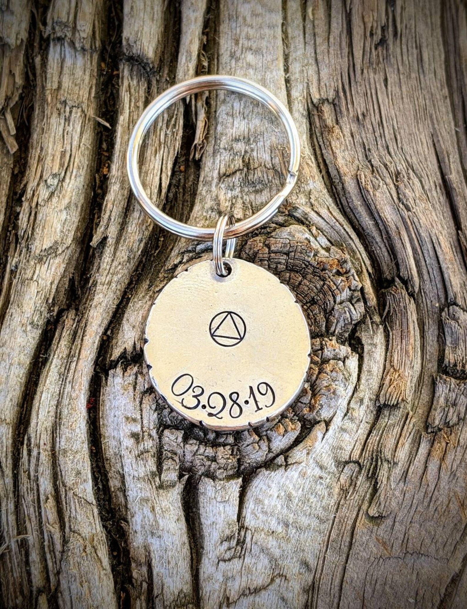 Personalized Sobriety Keychain. Recovery Anniversary Gift. AA ...