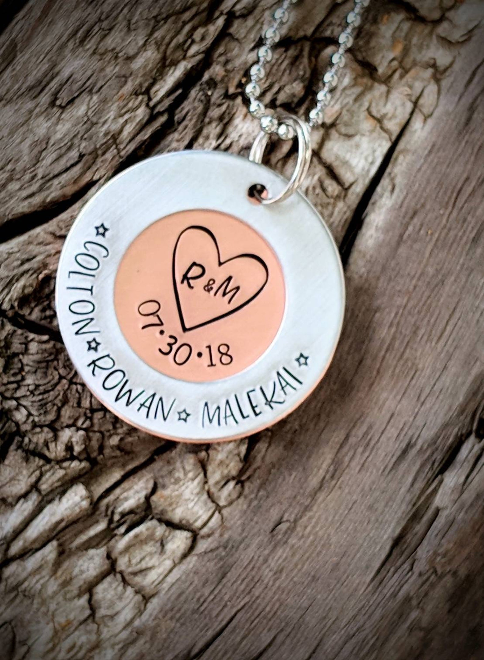 Personalized Rear View Mirror Charm. Blended Family Wedding - Etsy