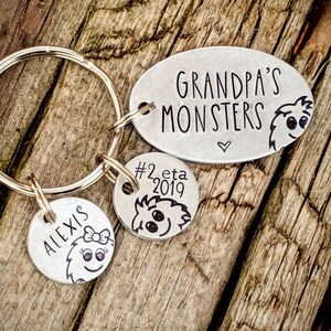 Personalized Grandpa Keychain. Grandfather Gift. Gift From Grandkids ...