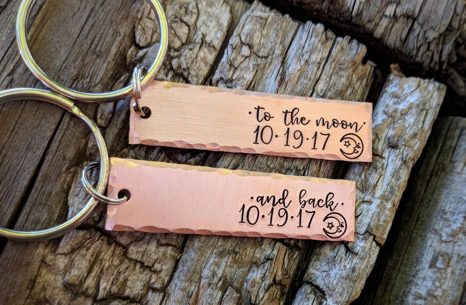 Personalized MATCHING SET Couples Keychains. Long Distance - Etsy