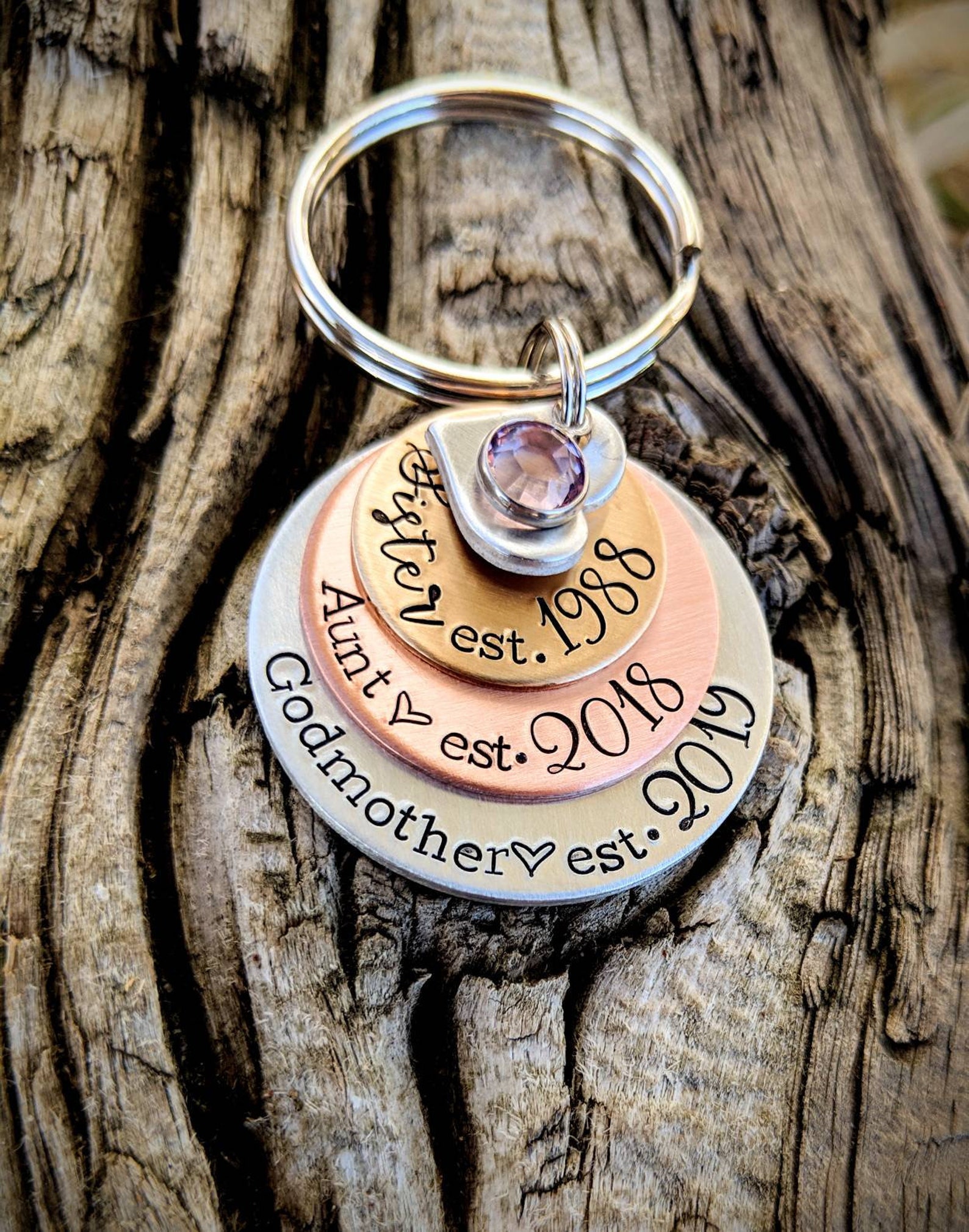 Personalized Godmother Keychain. Custom Gift for Godmother. | Etsy