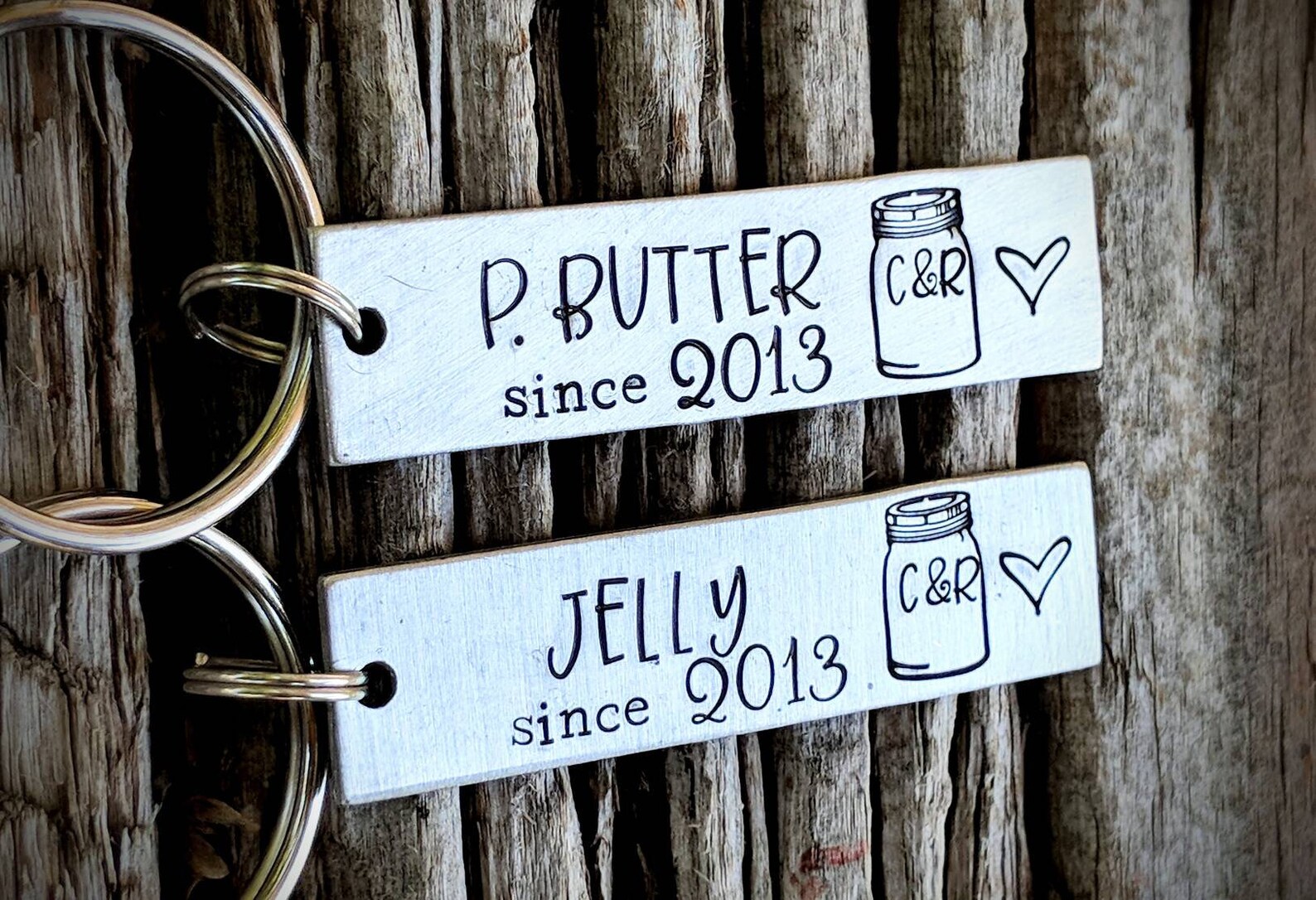 Personalized Hand Stamped Couples Gift Set. MATCHING SET - Etsy
