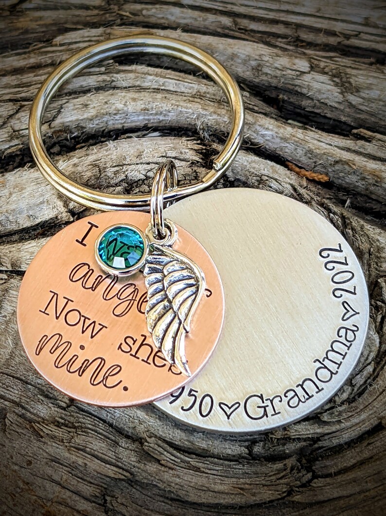 Personalized Hand Stamped Grandma Memorial Keychain. Loss of ...