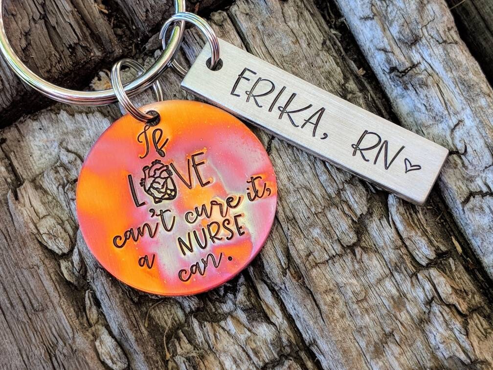 Personalized nurse keychain. Nurses appreciation week. Nurse | Etsy