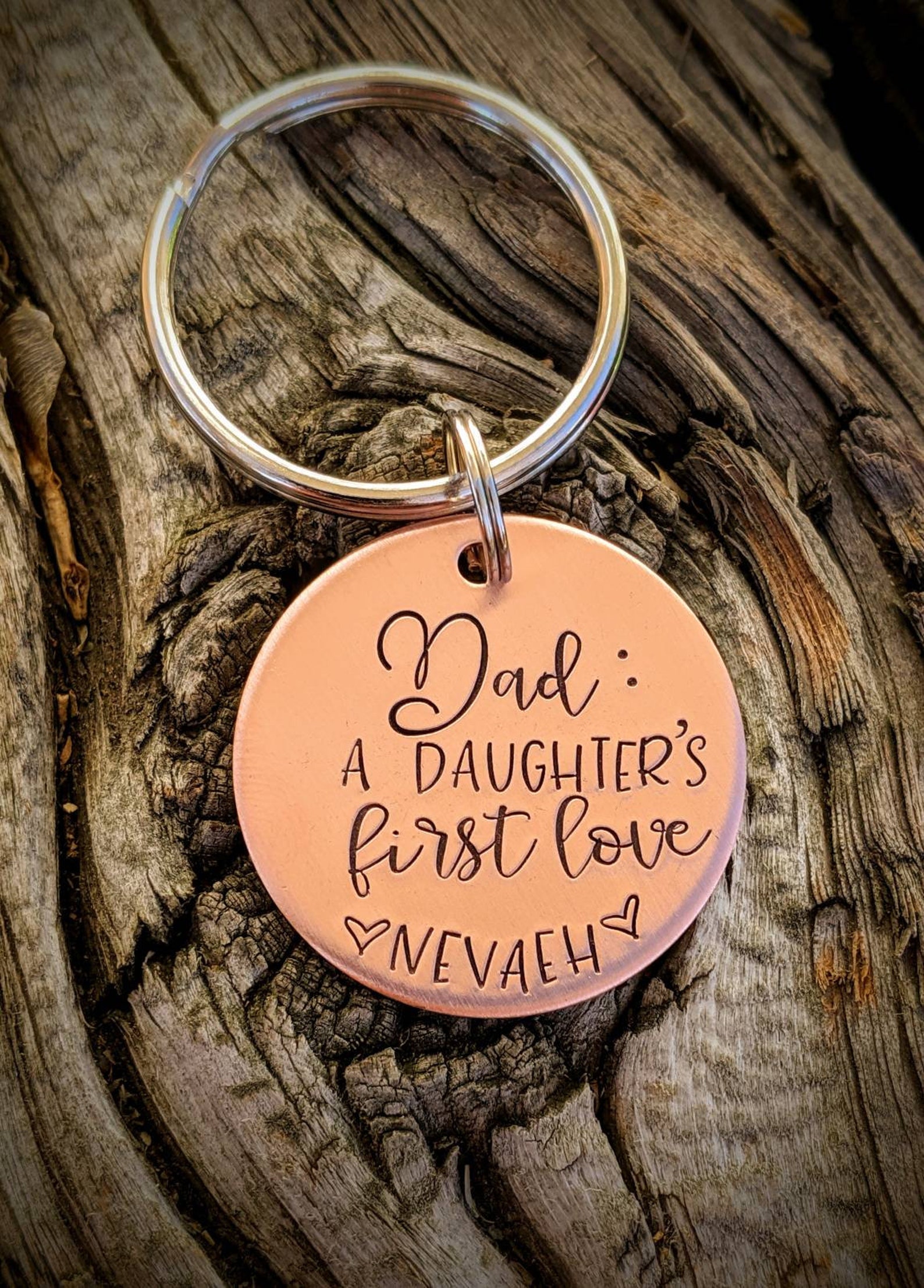 Personalized Dad Keychain. New Daddy Gift. Dad of Daughters. A - Etsy