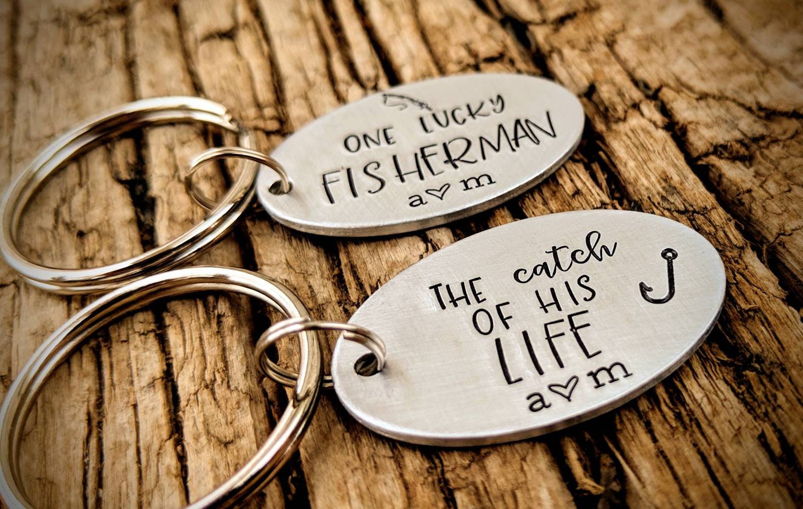 Personalized Anniversary Keychains. Hand Stamped Long Distance | Etsy