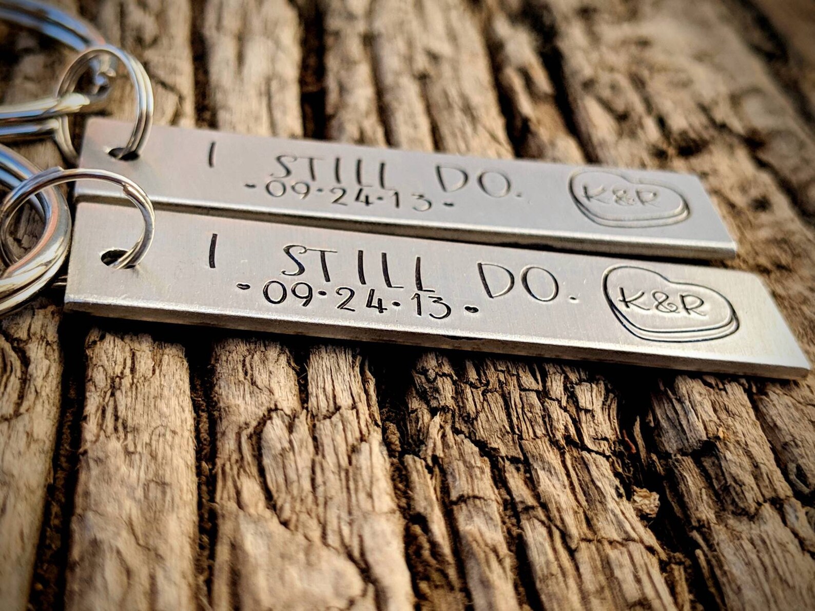 Personalized Anniversary Date Keychains. First Anniversary Gift ...