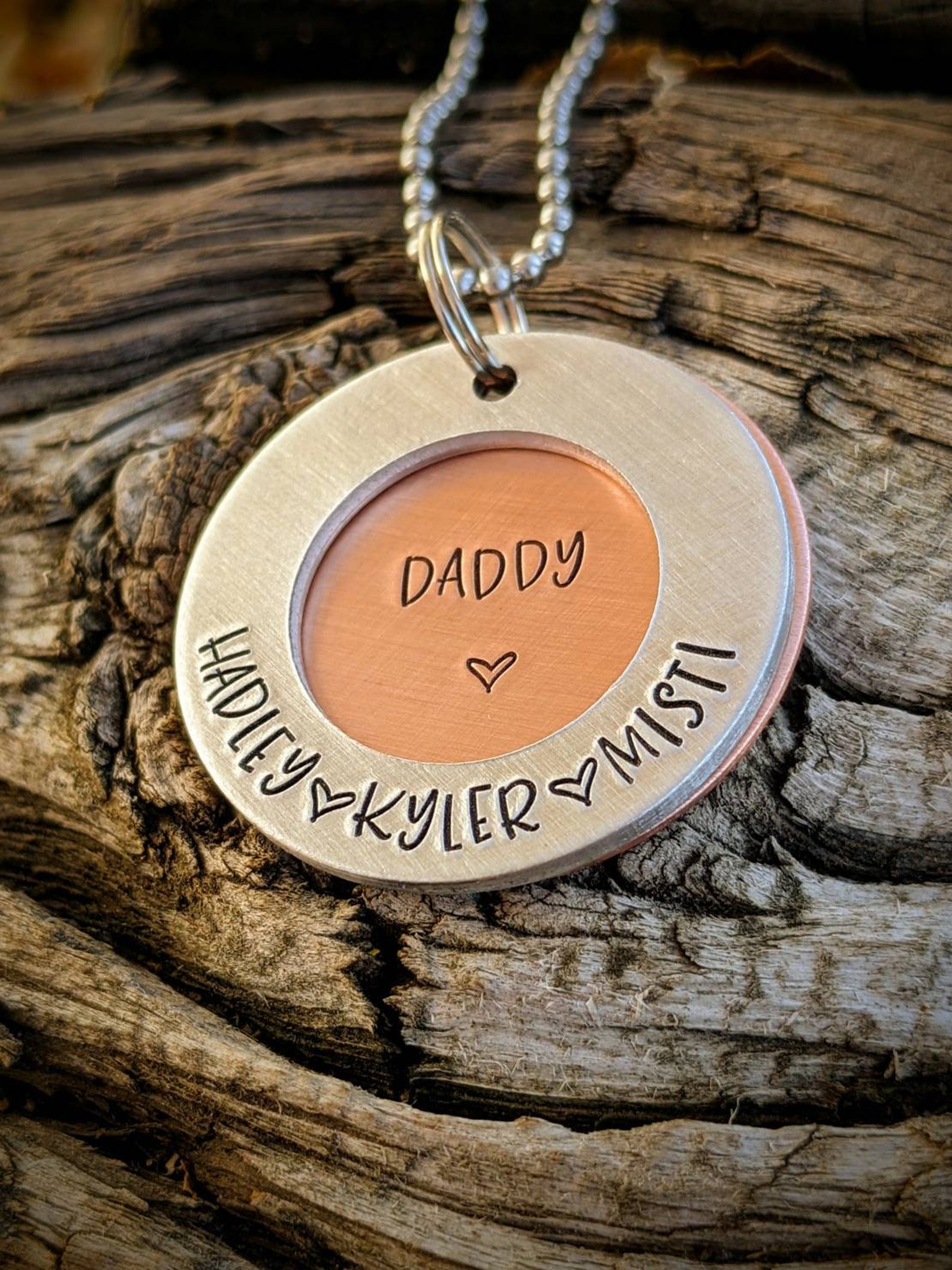Personalized Hand Stamped Fathers Day Gift. Custom Dad Gift. | Etsy