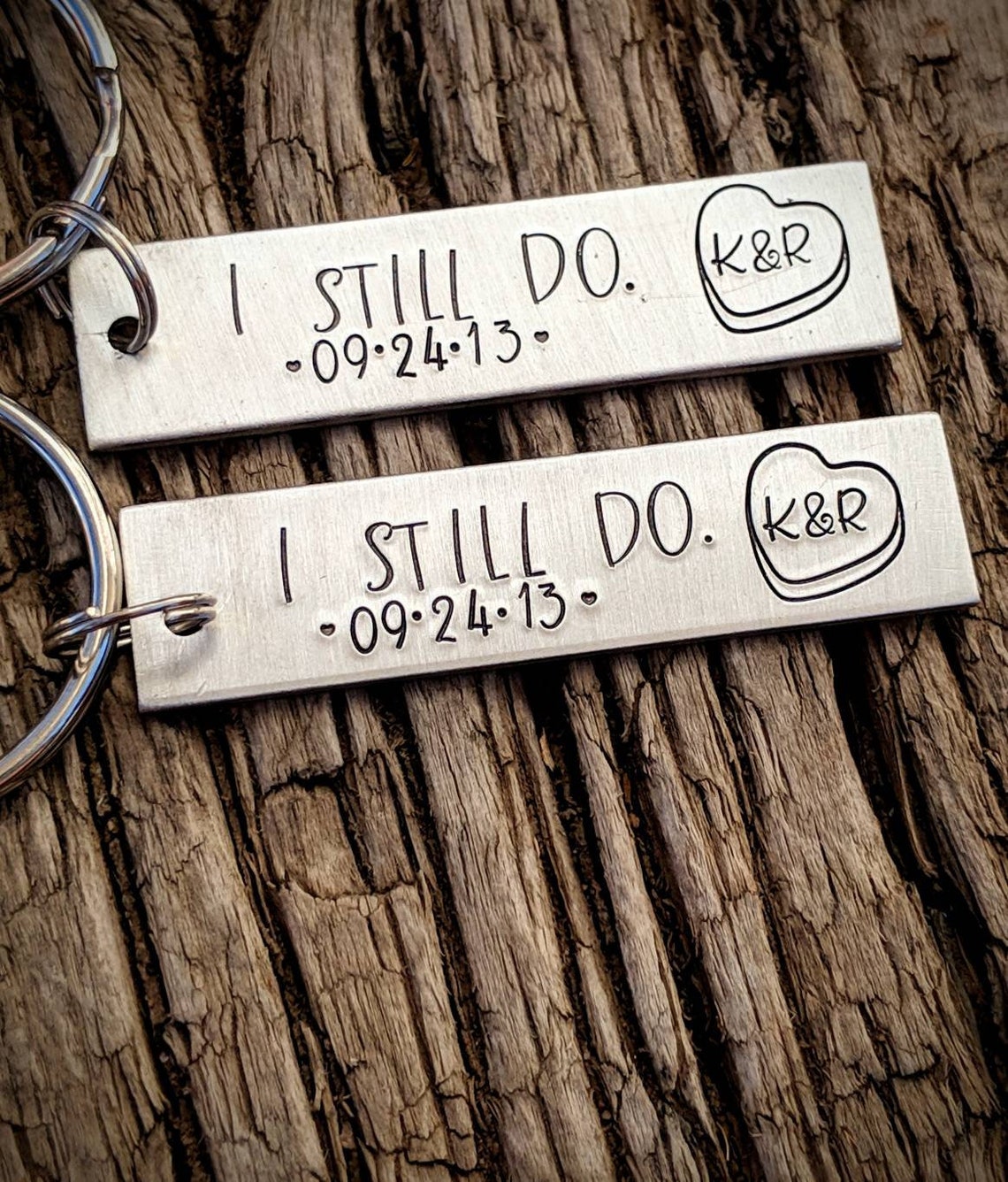 Personalized Anniversary Date Keychains. First Anniversary Gift ...