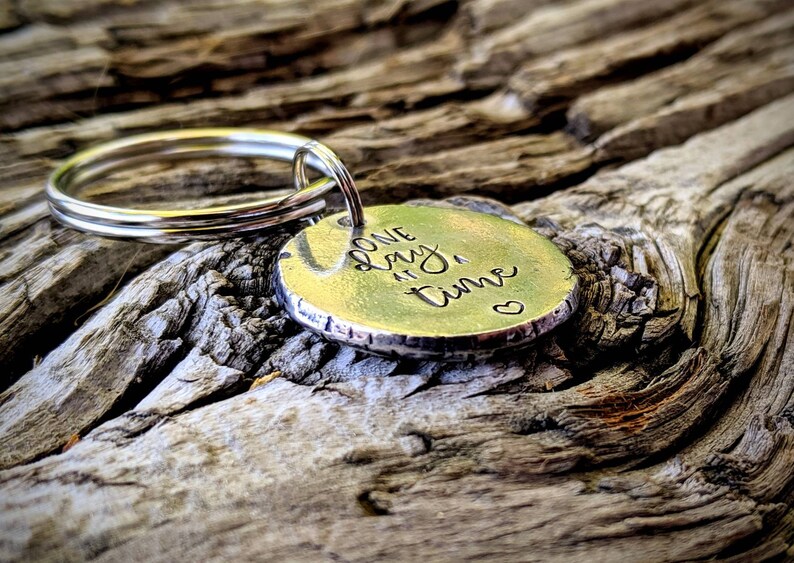 Custom Hand Stamped Sobriety Coin. Personalized NA Keychain. - Etsy