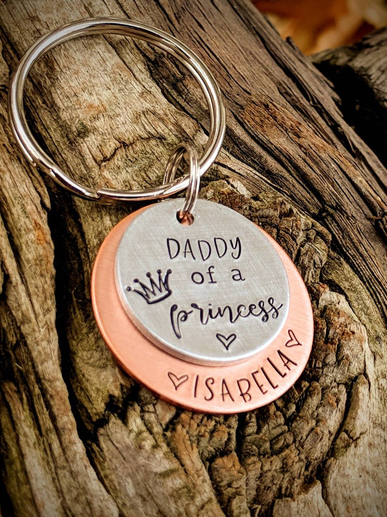 Personalized daddy keychain. New dad gift. Gift for first time | Etsy