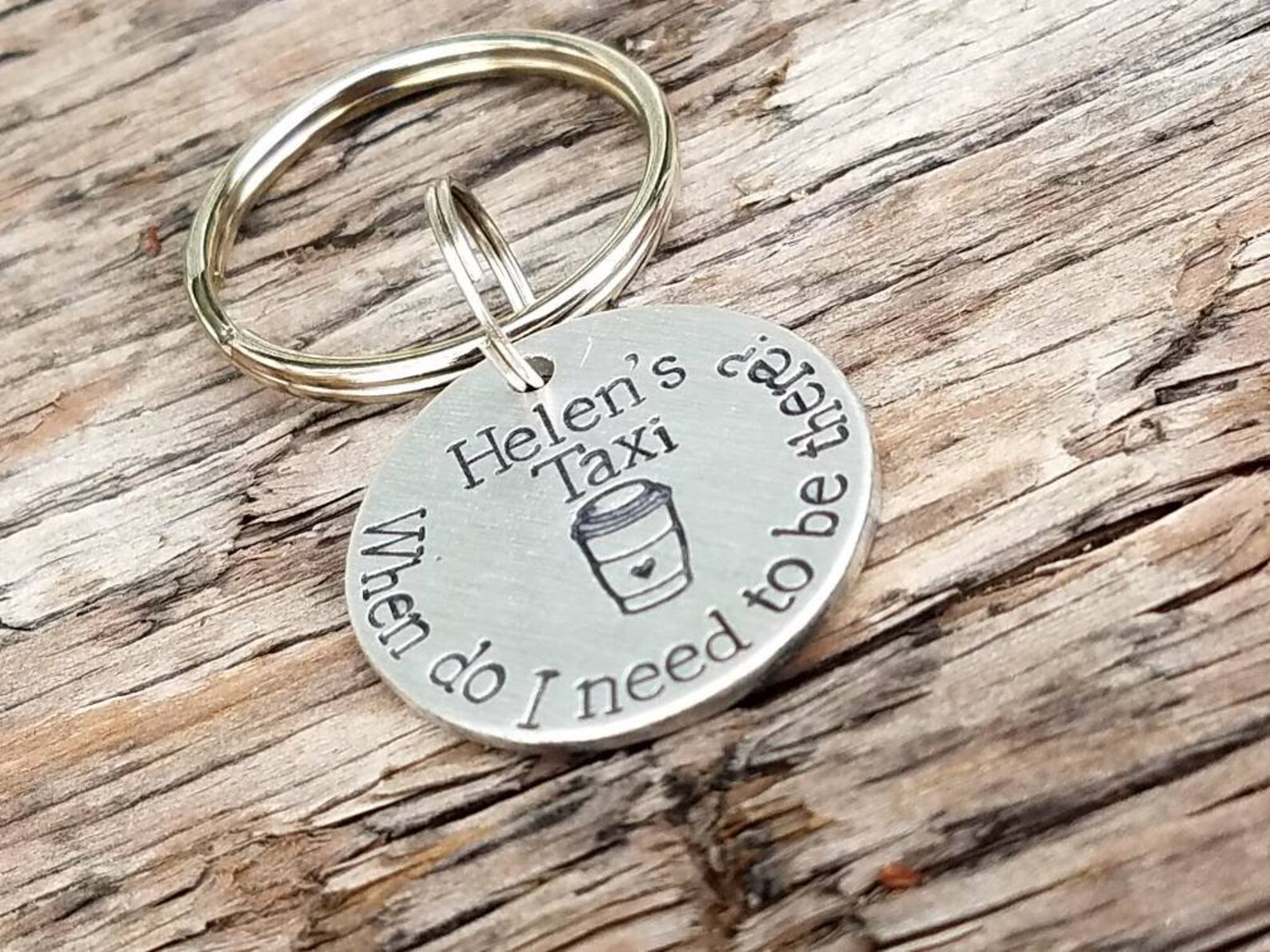 Personalized Hand Stamped Grandparent Keychain. Grandma Gift | Etsy