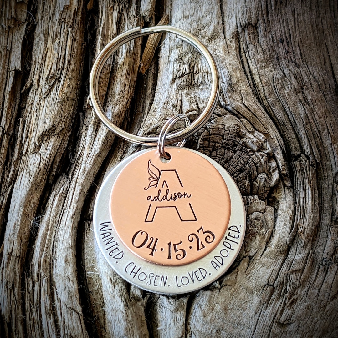 Personalized Hand Stamped Adoption Necklace. Custom Gotcha Day Jewelry ...
