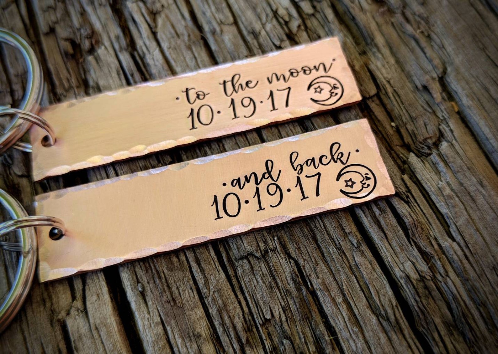 Personalized MATCHING SET Couples Keychains. Long Distance - Etsy