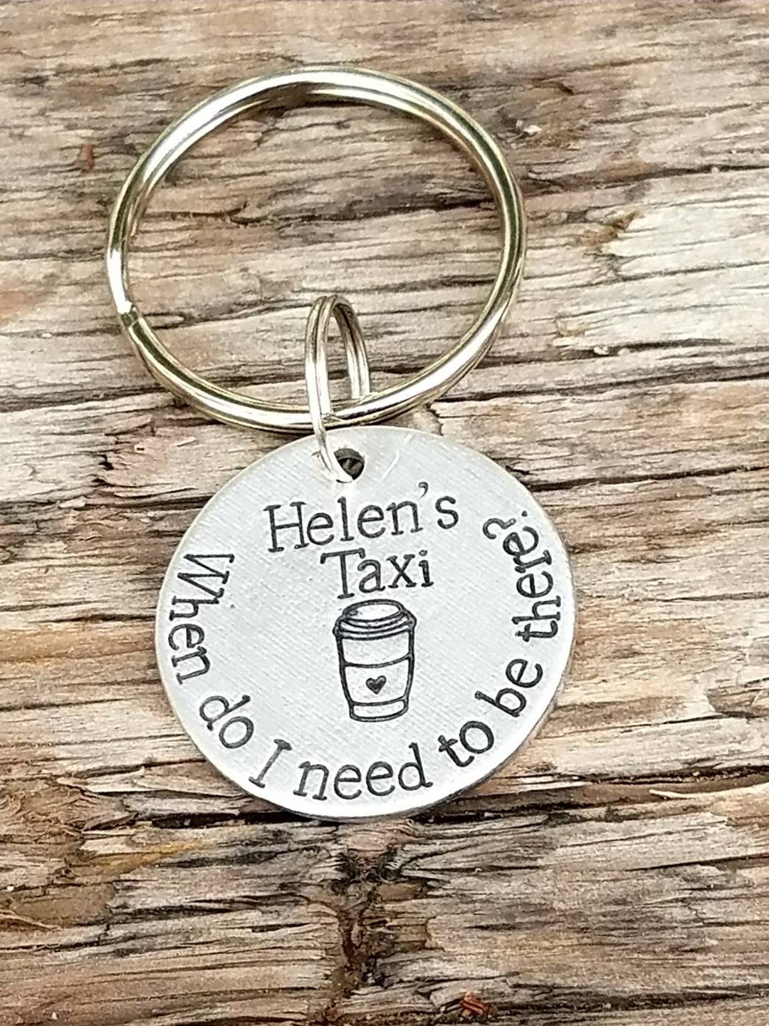 Personalized Hand Stamped Grandparent Keychain. Grandma Gift, Grandpa ...